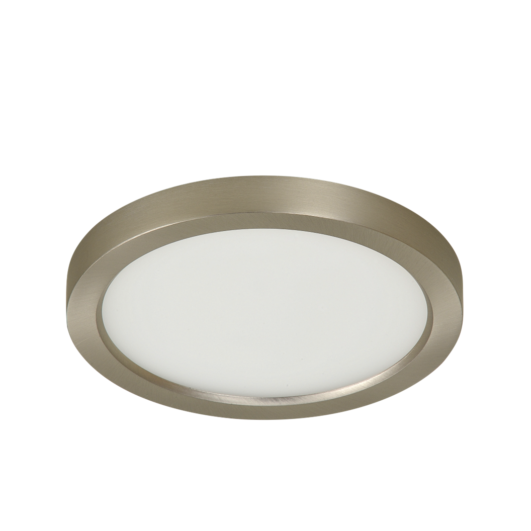 7.4" Surface Disc 1CCT Brushed NickelKYF07D13309BN - Candex Lighting