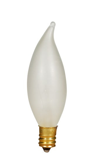 Petite Flame Tip 15W Frosted Candelabra E12 - Candex Lighting
